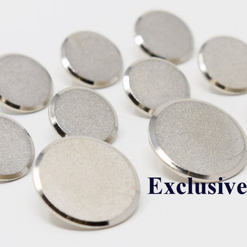 Metal Buttons Gray Silver Metal Buttons Shank 0.71 Inch - Etsy