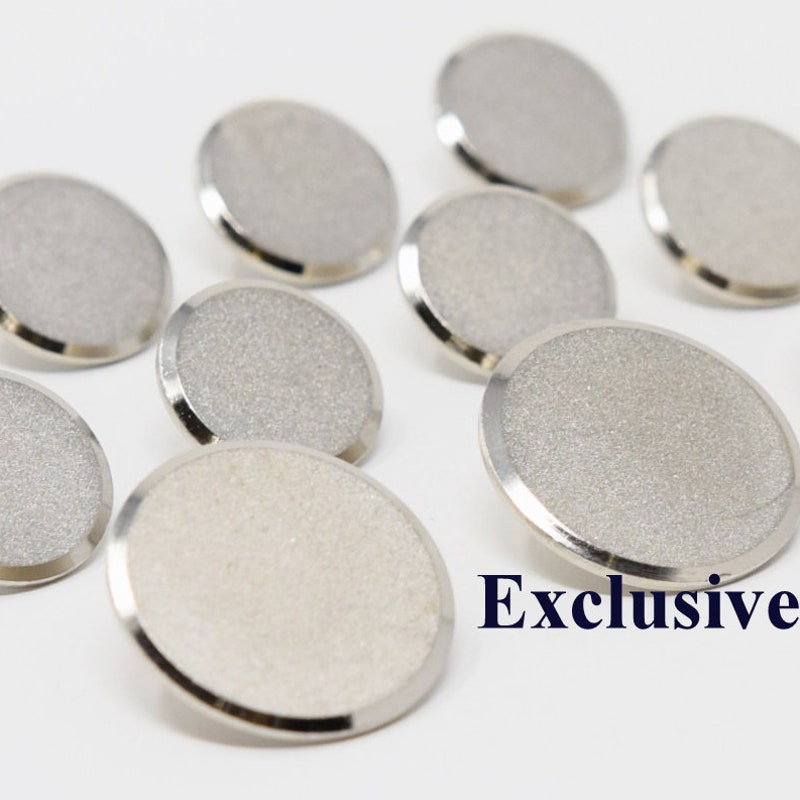 Metal Buttons Plain - Etsy