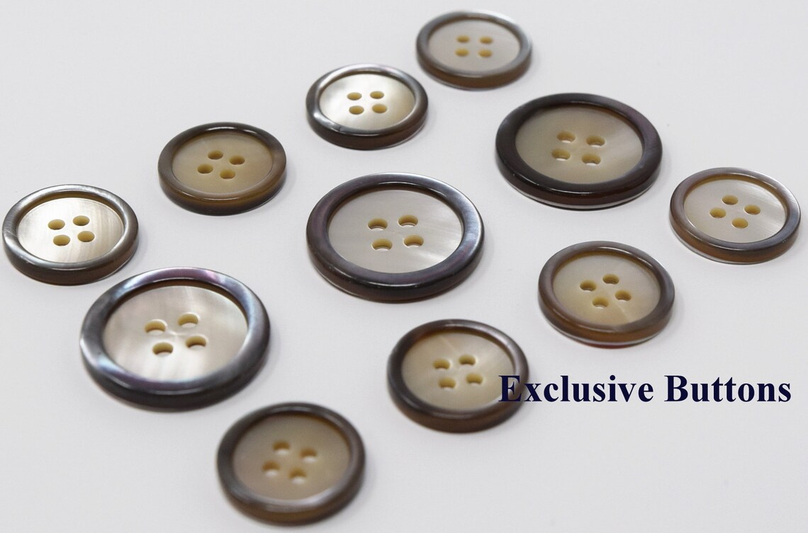 Grey Edge Trocas Shell Buttons for Suit Jacket Blazer or - Etsy
