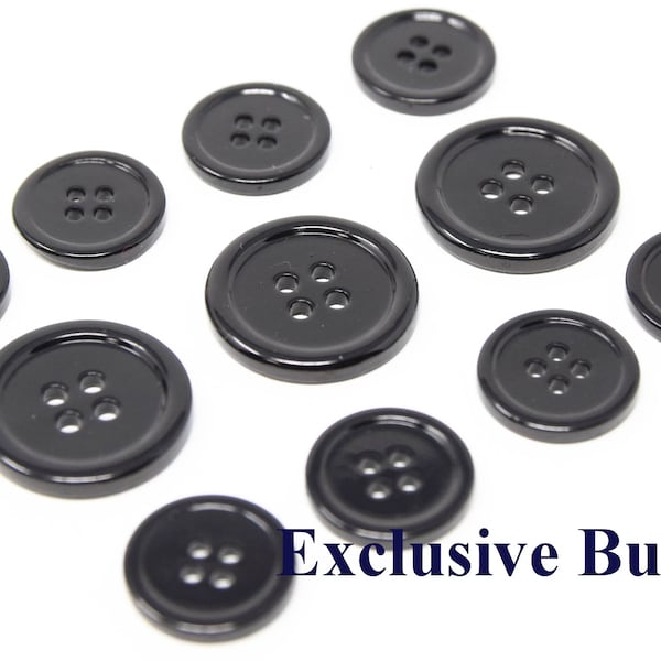 Black Coat Buttons - Etsy