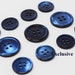 Deep Blue Luxurious Shell Buttons Set for Suit Jacket, Blazer, or Sport ...