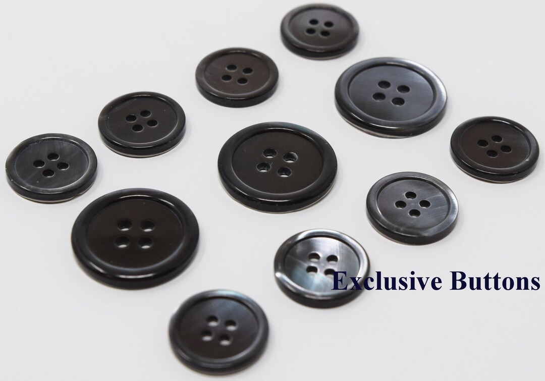 Grey Luxurious Shell Buttons Set for Suit Jacket, Blazer, or Sport Coat ...