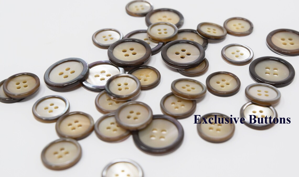 Grey Edge Trocas Shell Buttons for Suit Jacket Blazer or - Etsy