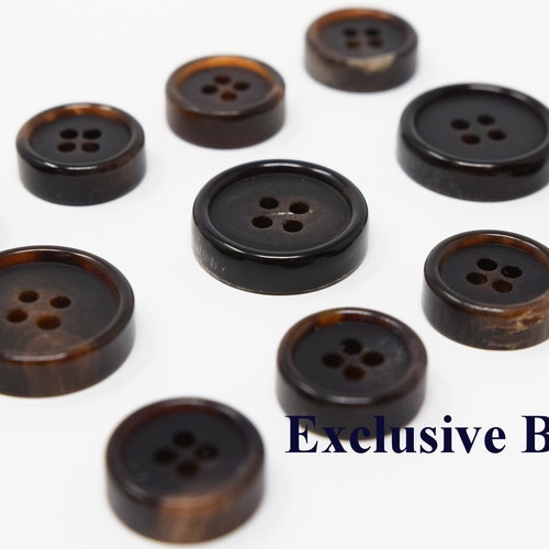 Genuine Brown Horn Buttons Set for Suit Jacket Blazer or - Etsy