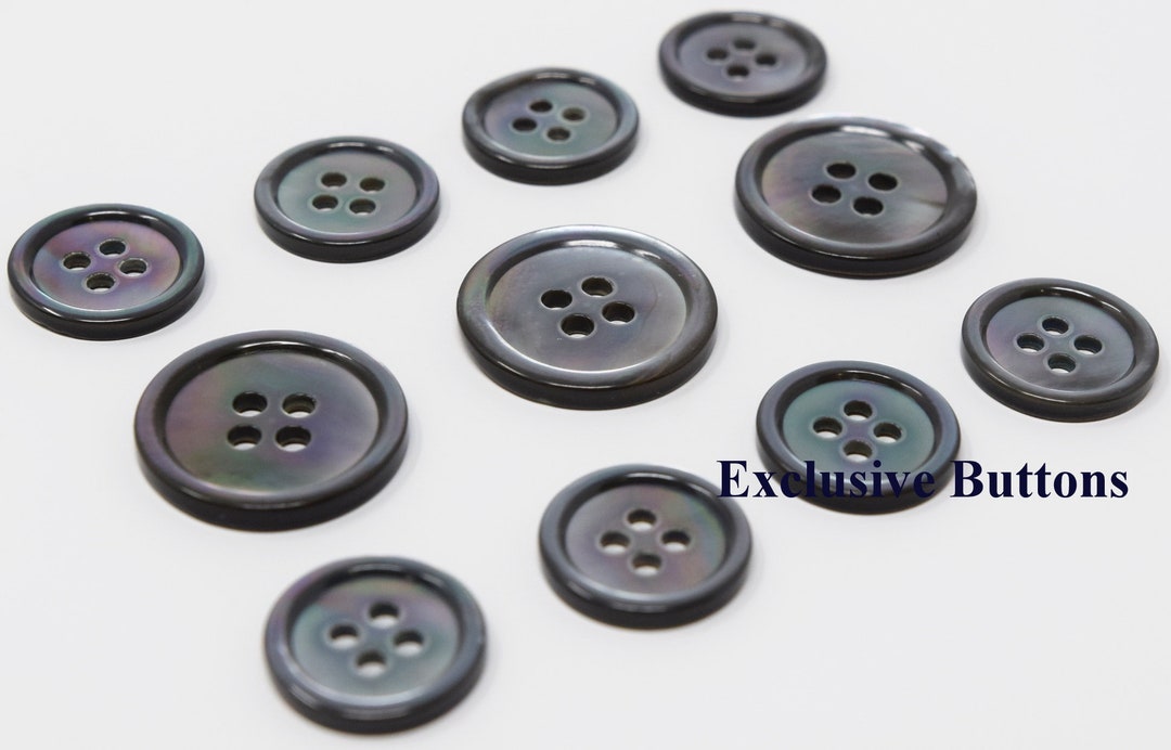 Light Grey Mother of Pearl Buttons Set for Suit Jacket, Blazer, or ...
