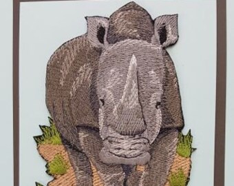 Rhinoceros Patch | Etsy