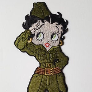 Military Betty Boop Large Embroiderd Patch 9.4 X 4 Free USA Shipping - Etsy
