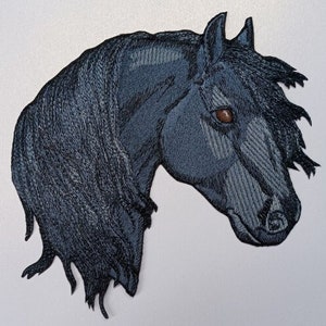 Friesian Horse Embroidered Patches, 2 Sizes - Etsy