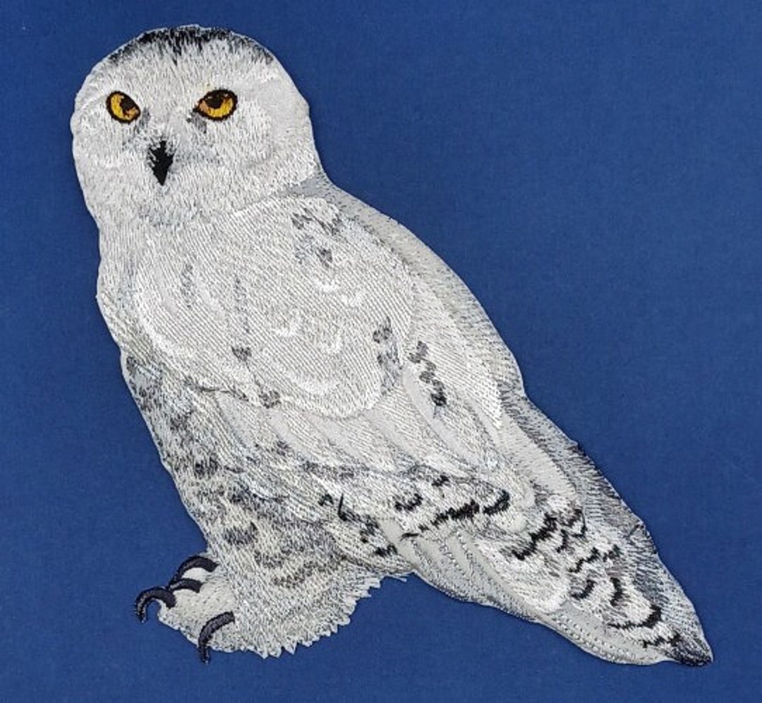 Snowy Owl Embroidered Patch - Etsy