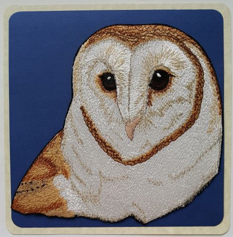Barn Owl, Birds of Prey, Embroidered Patch 5.7" X7.1" - Etsy