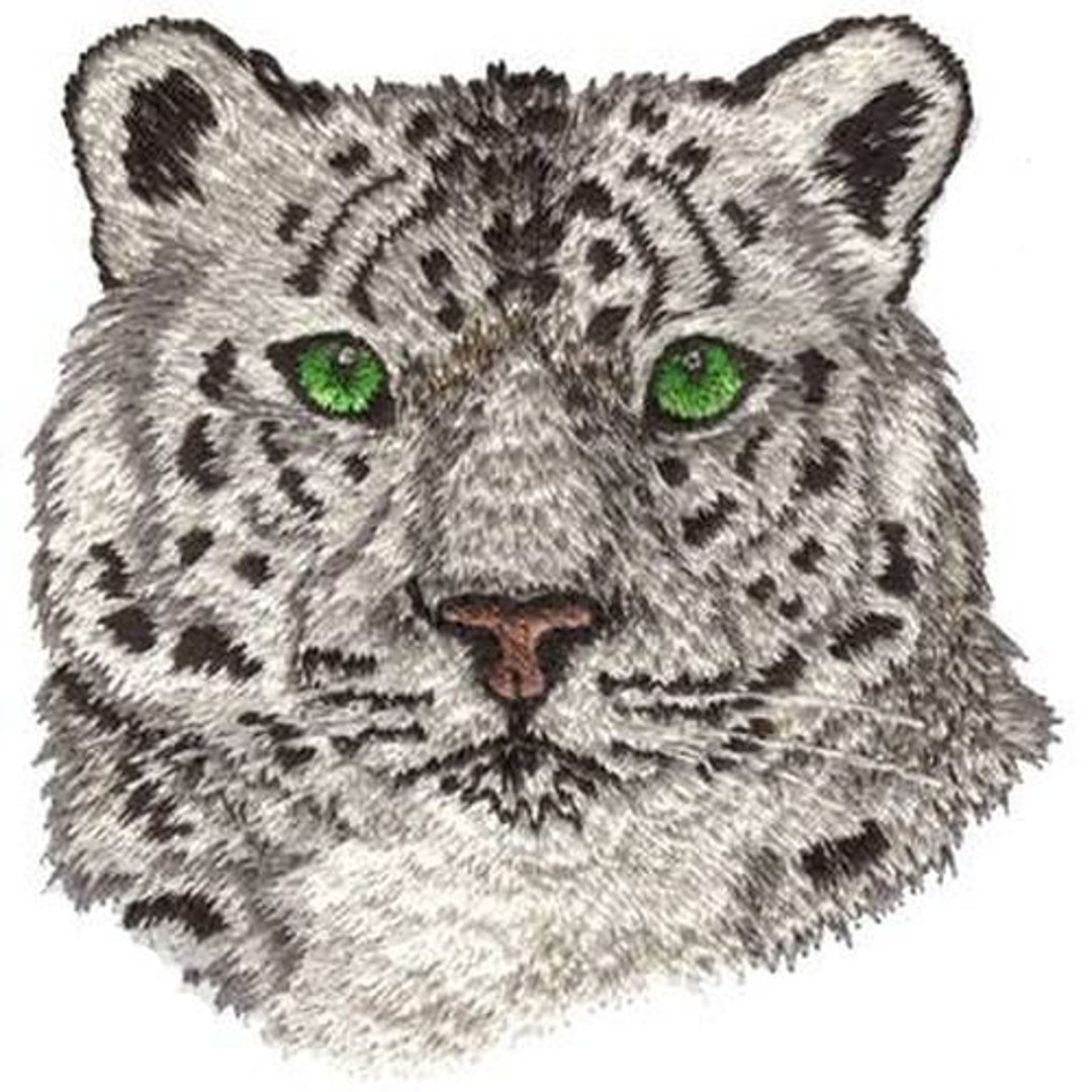 Snow Leopard Embroidered Patches Comes in Different Sies - Etsy