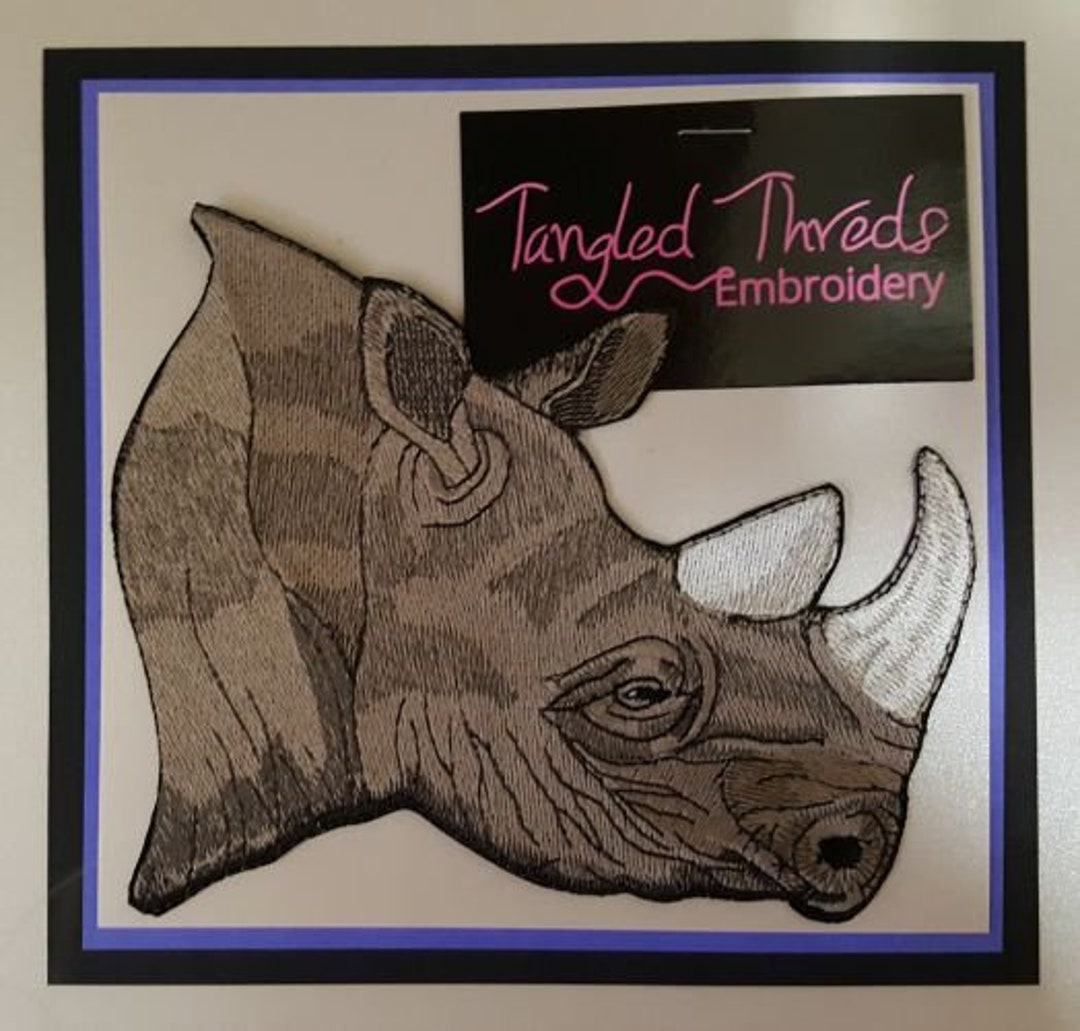 Rhino, Rhinoceros Embroidered Patches Comes in Different Sizes - Etsy