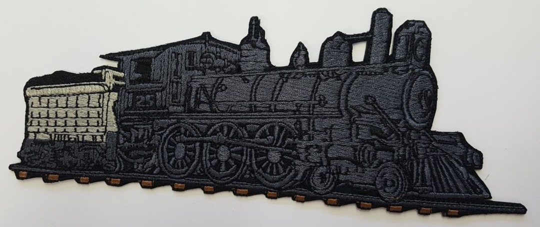 Train Locomotive Embroidered Patch 8.2" X 3" - Etsy