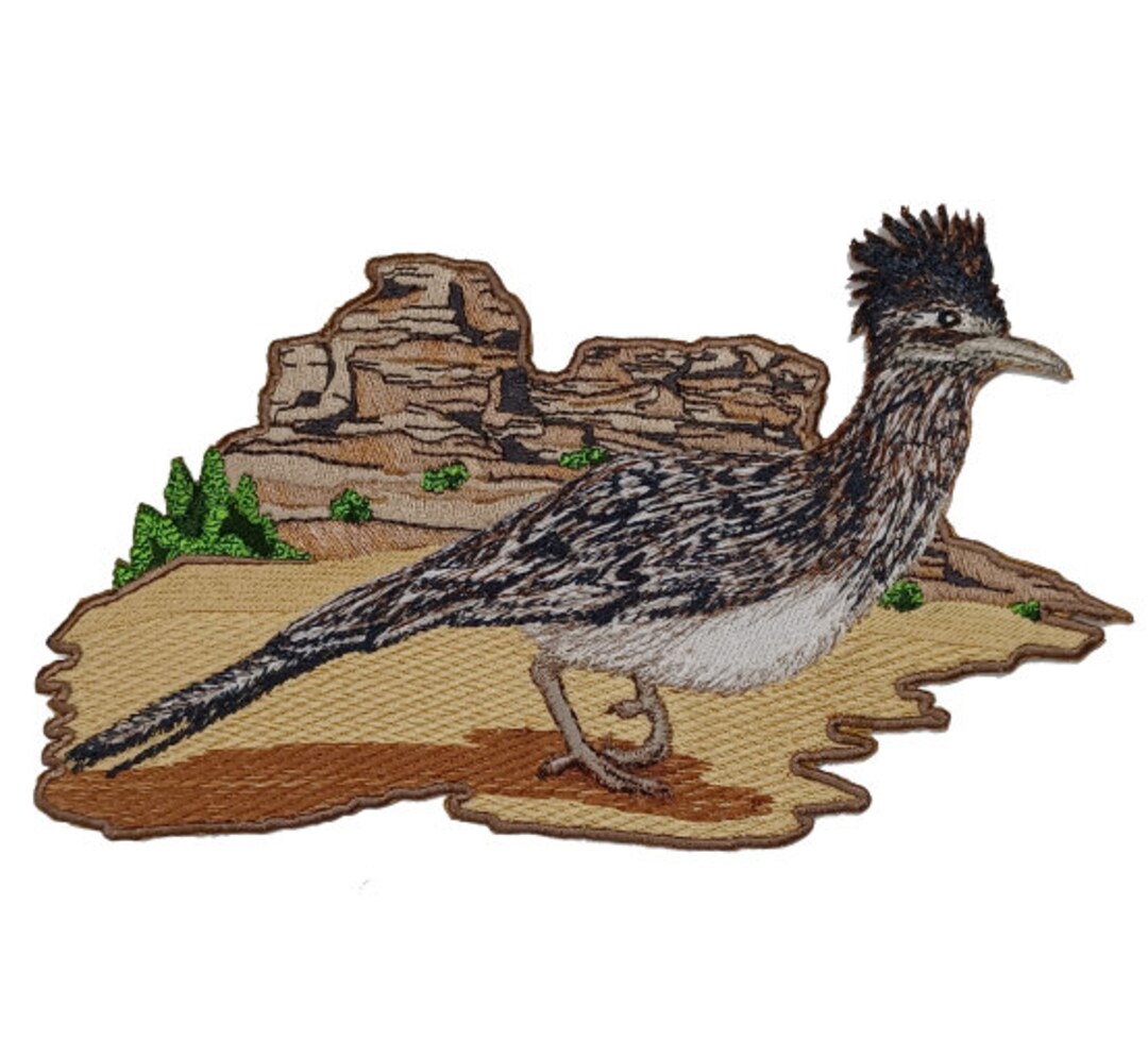 Roadrunner, Wild Bird, Embroidered Patch 9" X 5.3" Iron on or Sew On - Etsy