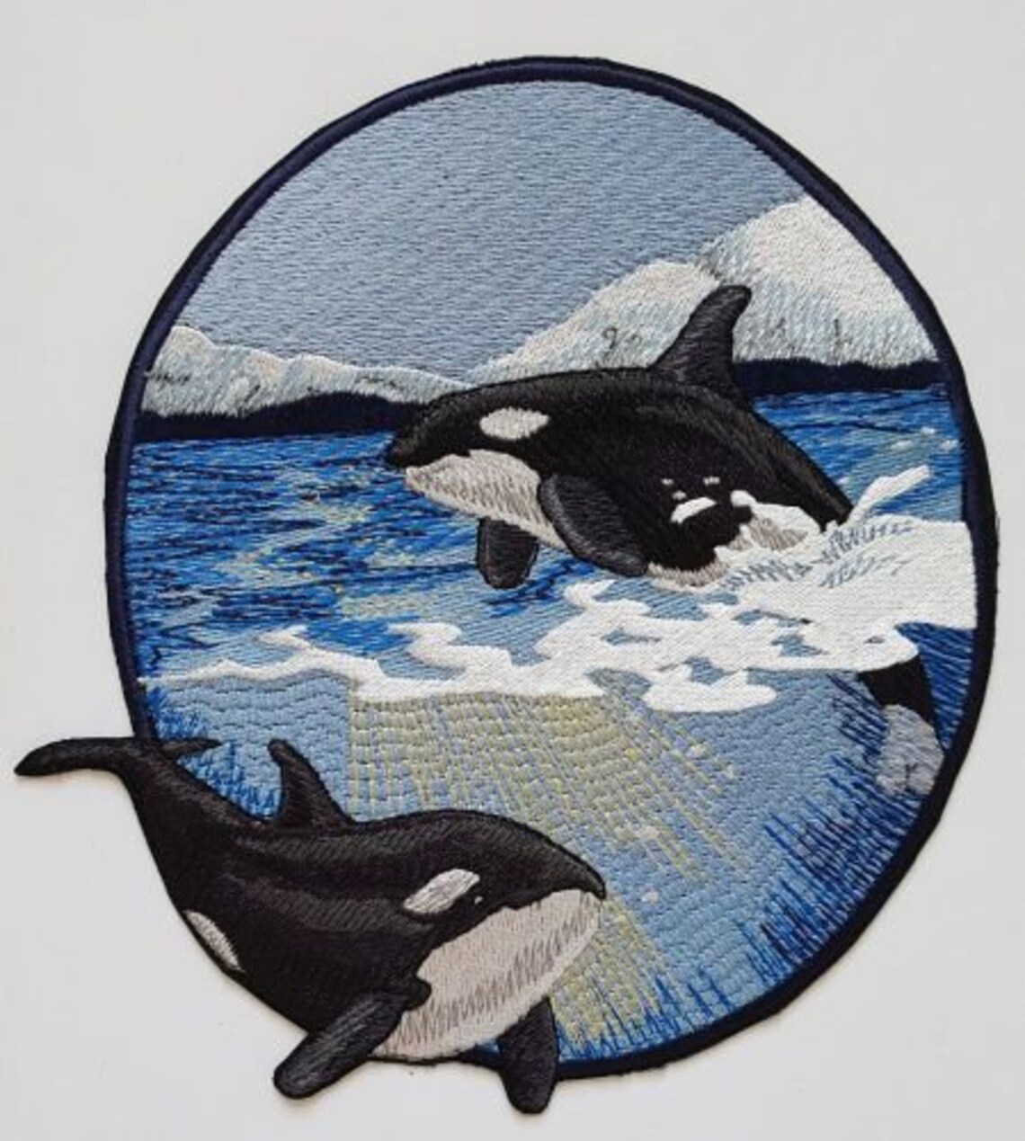 Whale Orca Killer Whale Marine Nautical Embroidered Patch 7.7 X 8 - Etsy