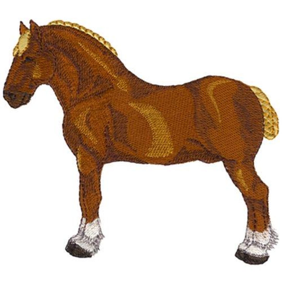Draft Horse Suffolk Embroidered Patch 5.5" X 5" Iron or Sew On - Etsy