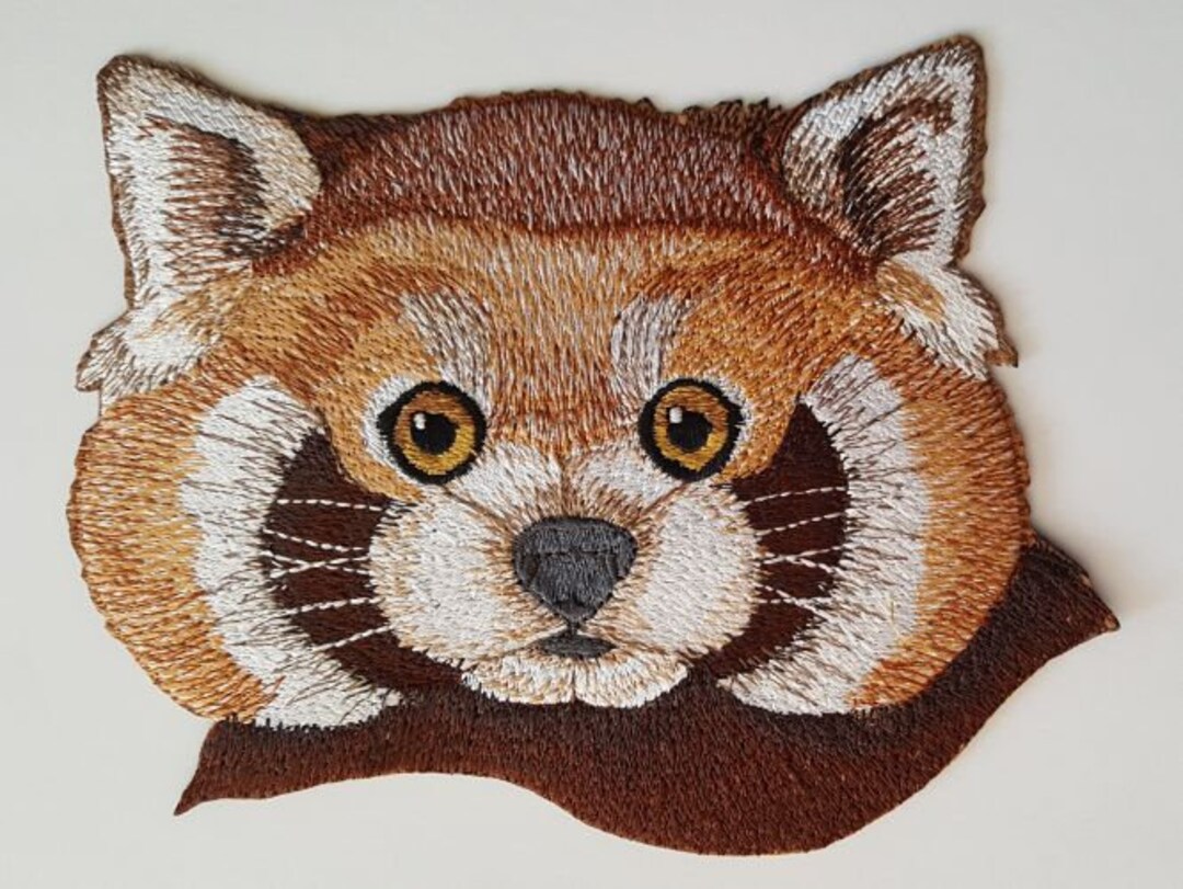 Red Panda Embroidered Patch 6.9 X 5.4 Free USA - Etsy