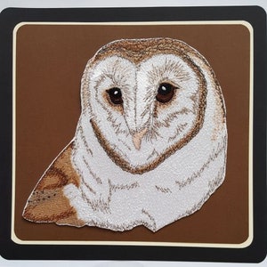 Barn Owl, Birds of Prey, Embroidered Patch 5.7" X7.1" - Etsy