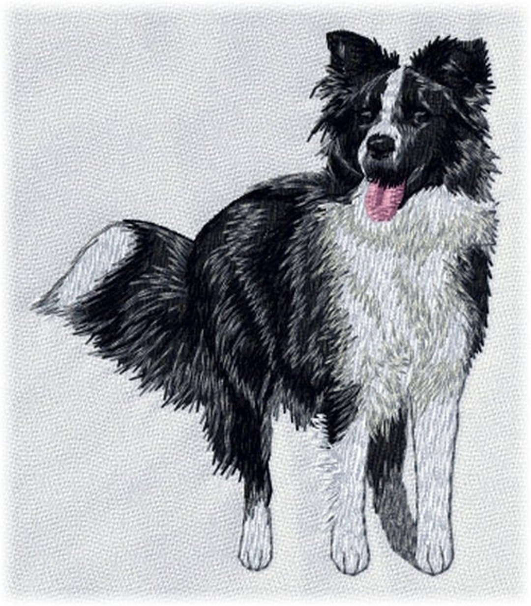Border Collie Embroidered Patch 3.7" Tall - Etsy
