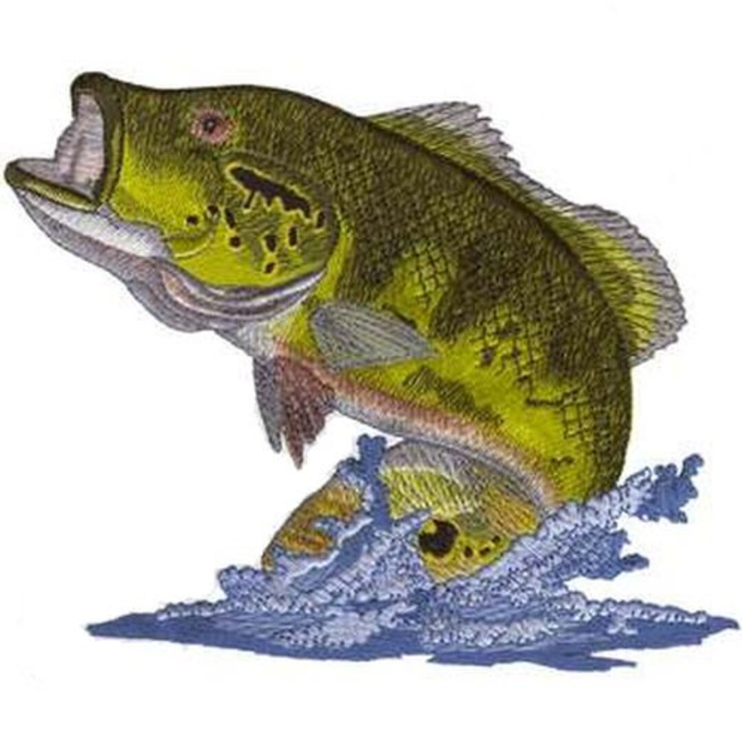 Peacock Bass Tucunare Pavon Fish Embroidered Patch 8.2" X 6.2 ...