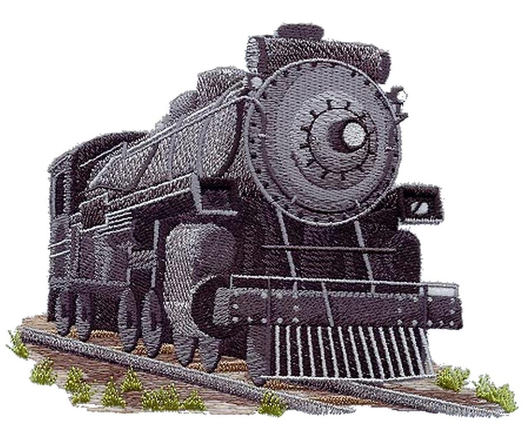 Steam Engine Scene Train Locomotive Embroidered Patch Comes in 2 Sizes ...