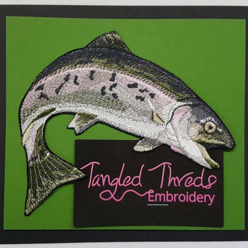 Brown Trout Embroidery - Etsy