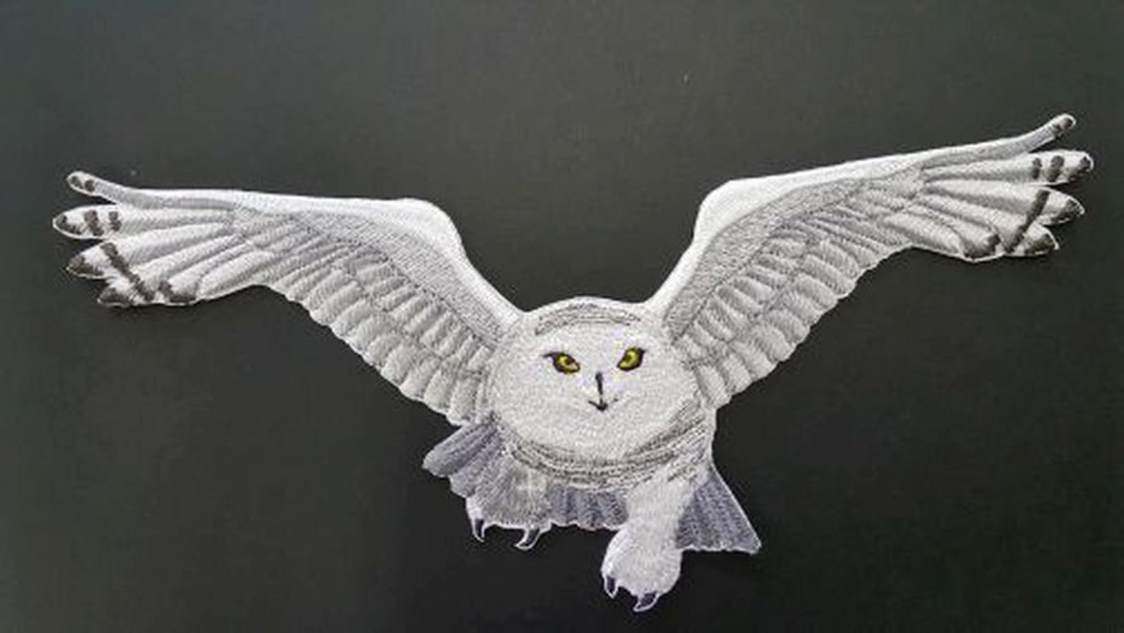 Snowy Owl Flying Embroidered Patch - Etsy