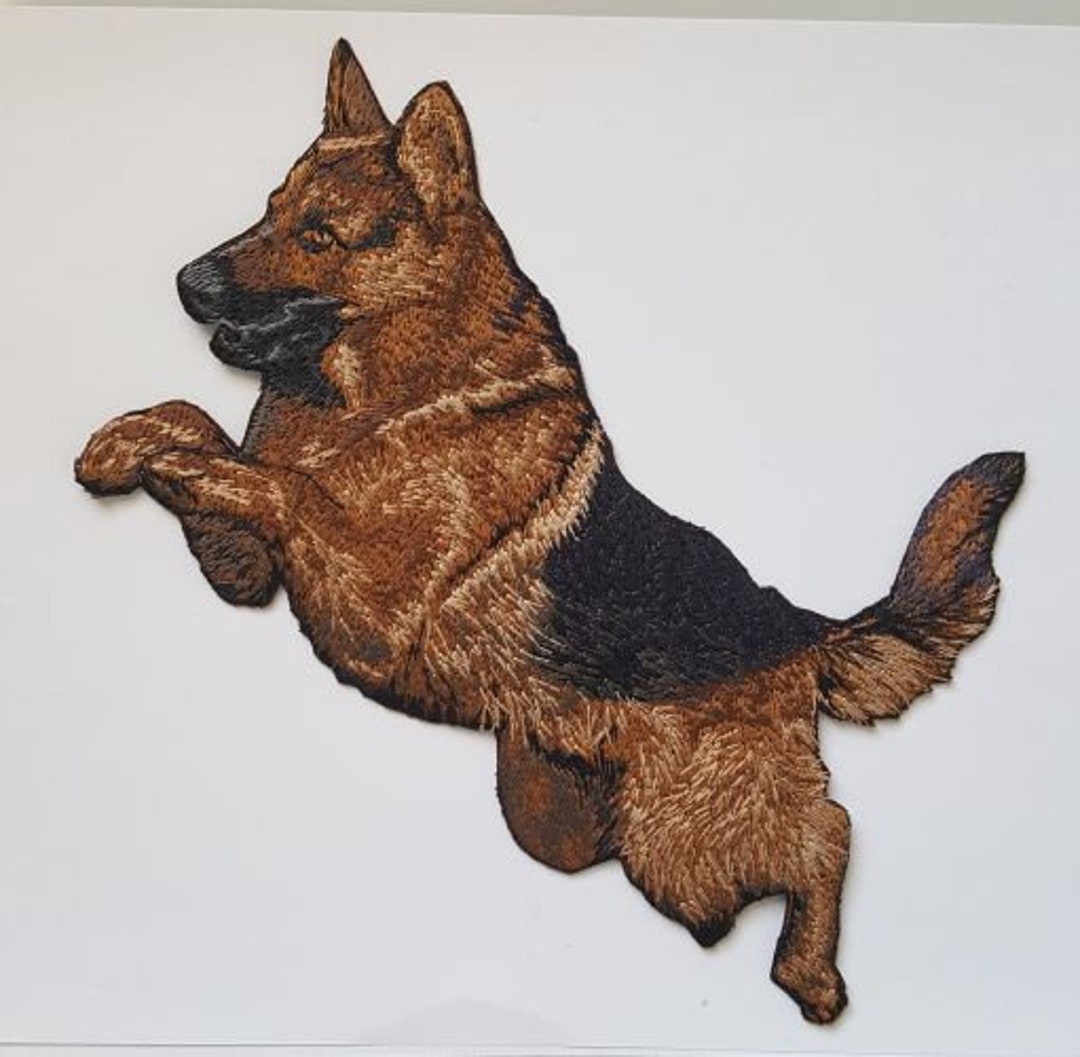 German Shepherd Embroidered Patches Comes in Different Sizes - Etsy