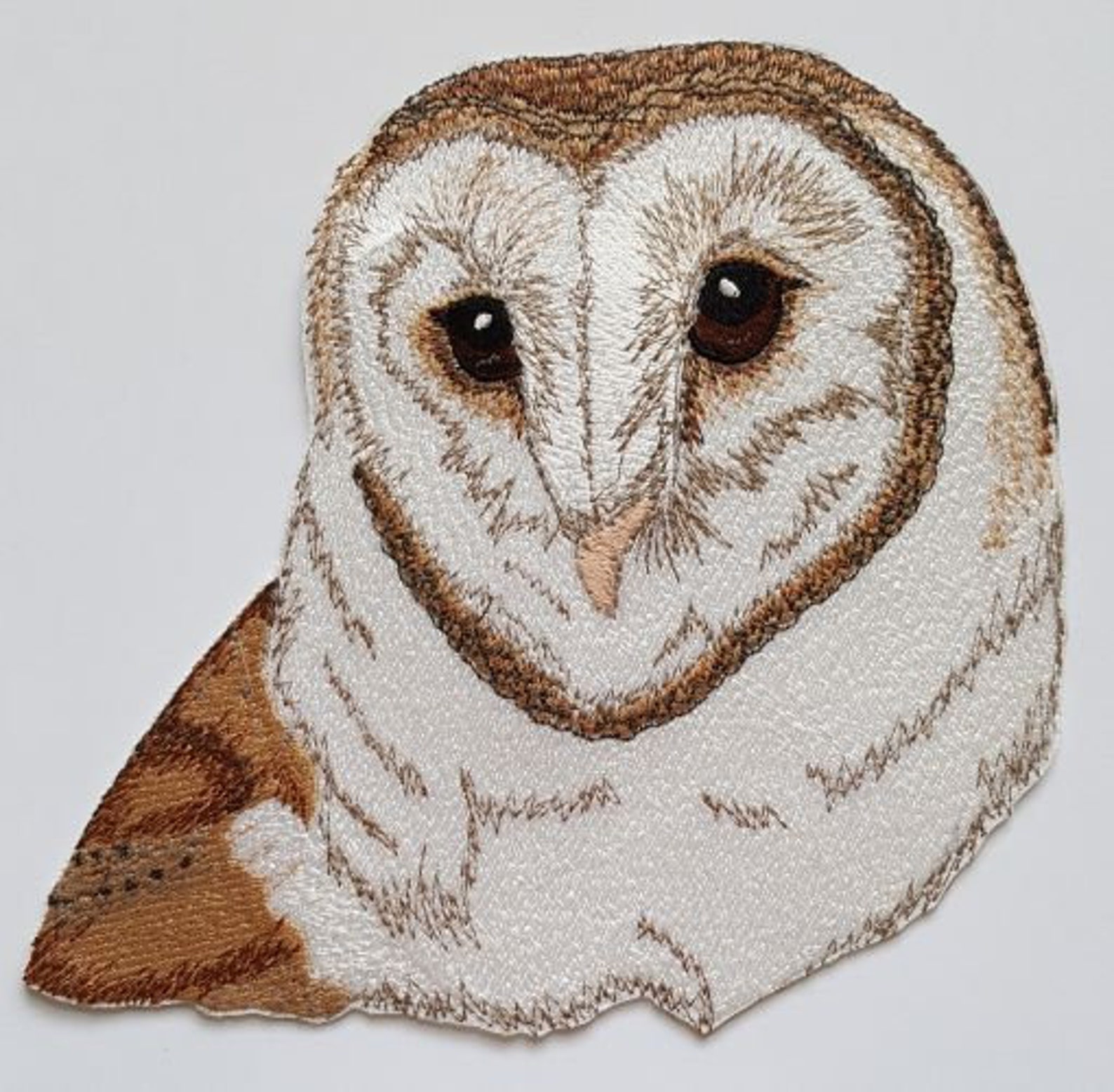 Barn Owl, Birds of Prey, Embroidered Patch 5.7" X7.1" - Etsy