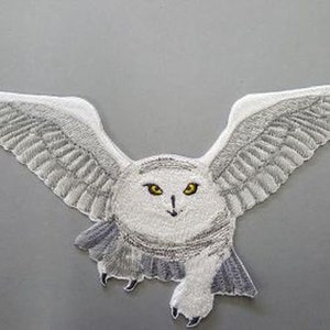 Snowy Owl Flying Embroidered Patch - Etsy