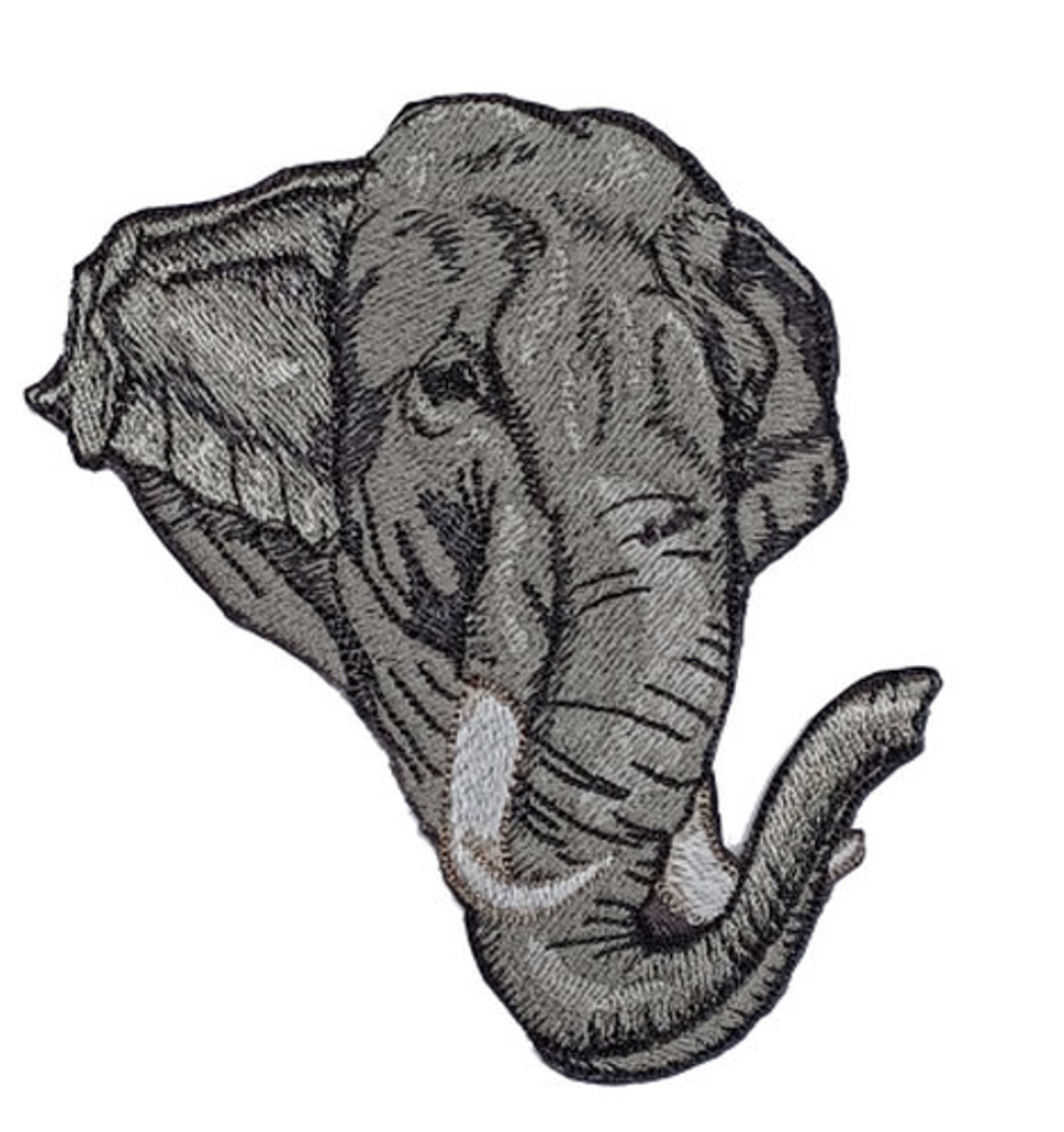 Asian Elephant Embroidered Patch - Etsy