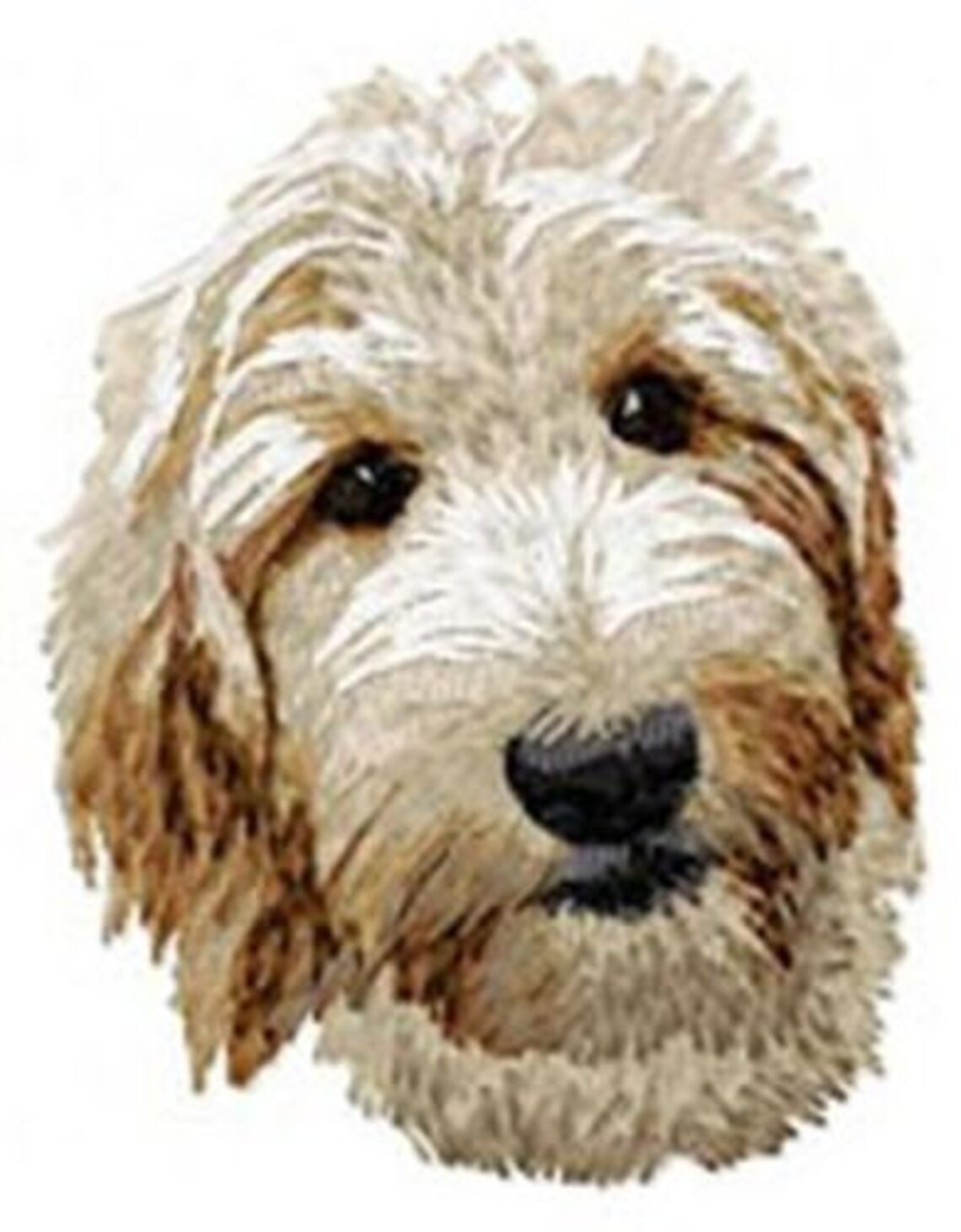 Doodle Goldendoodle or Labradoodle Dog Creme/beige Embroidered Patches ...