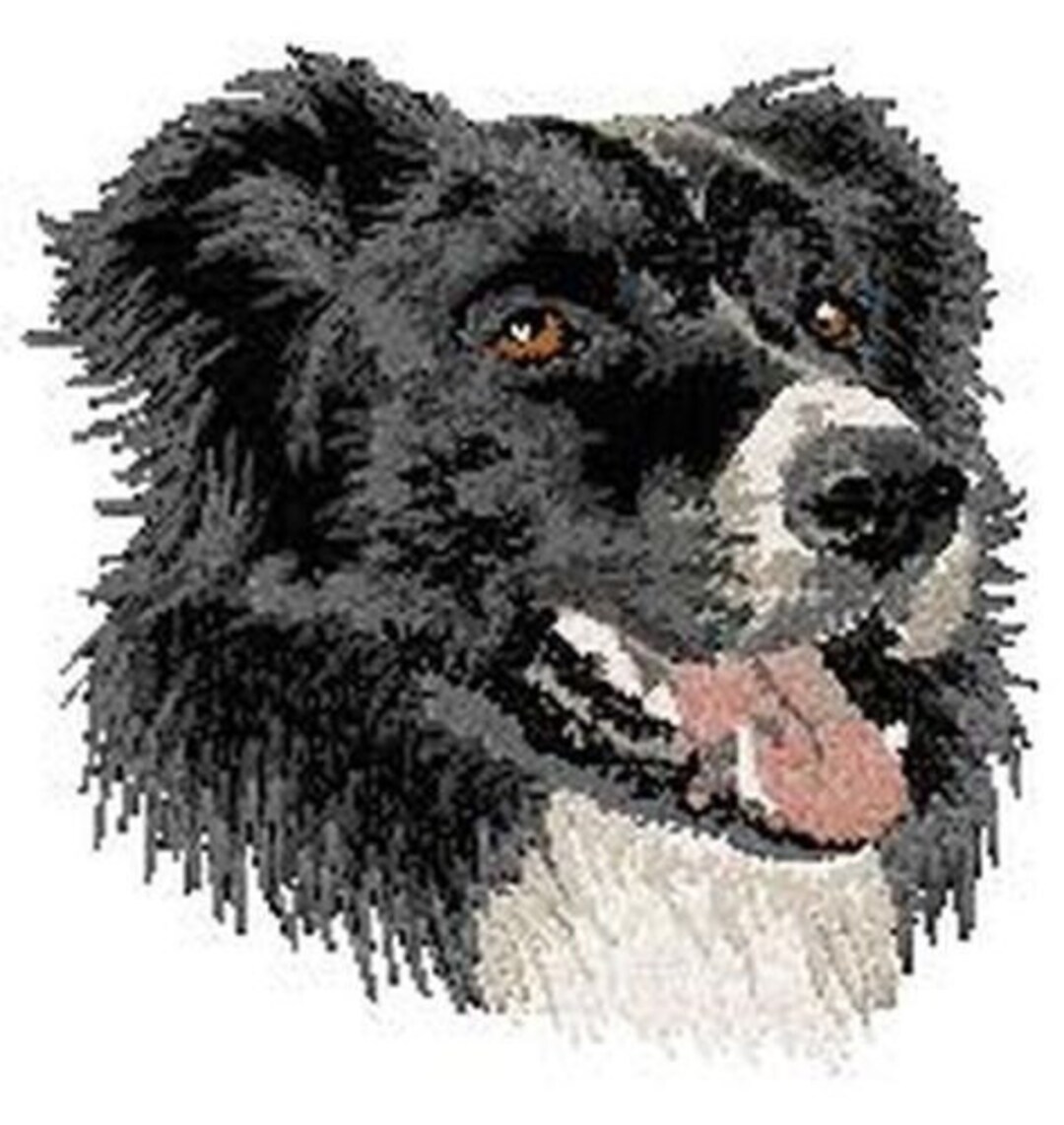Border Collie Embroidered Patches Comes in 3 Sizes 2" 3" and 4" Iron on ...