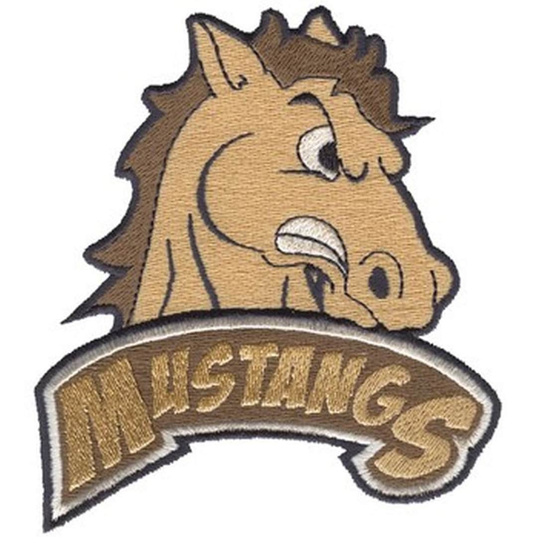 Mustangs Mascot Logo Embroidered Patch - Etsy