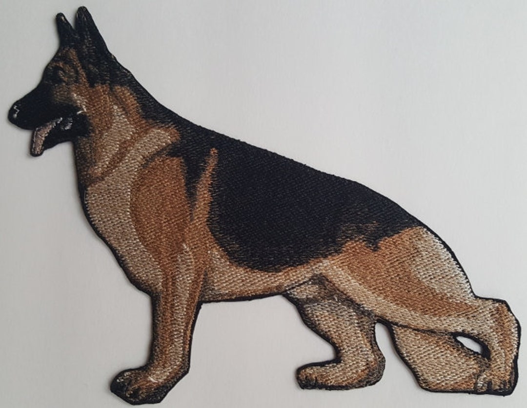 German Shepherd Dog GSD Embroidered Patch 7" X 5.4" - Etsy