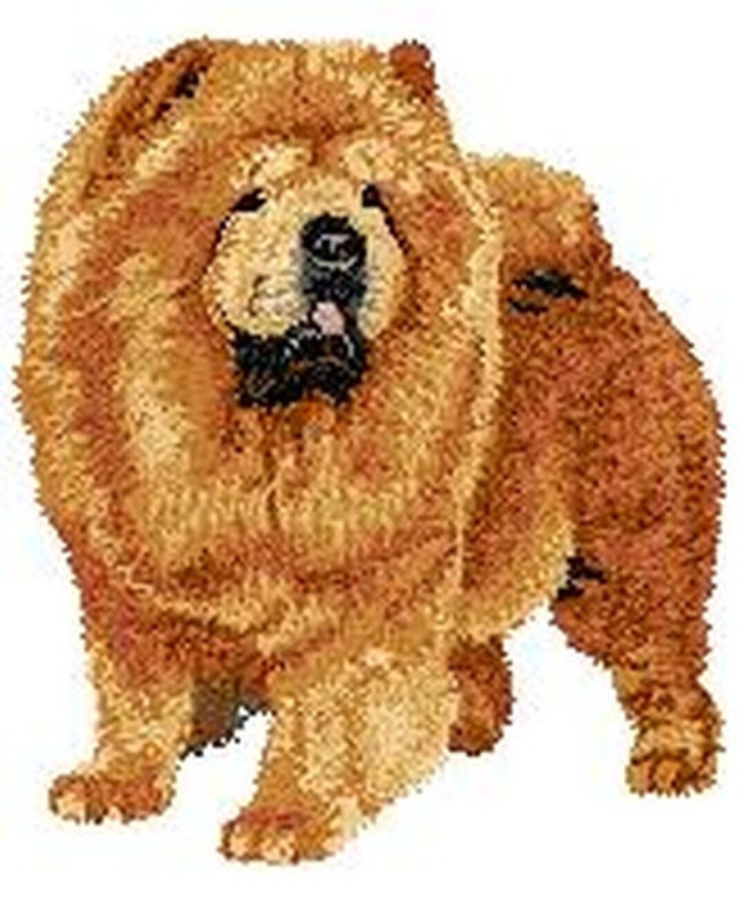 Chow Chow Dog (full Body) Embroidered Patches Comes in 2" 3" and 4 ...