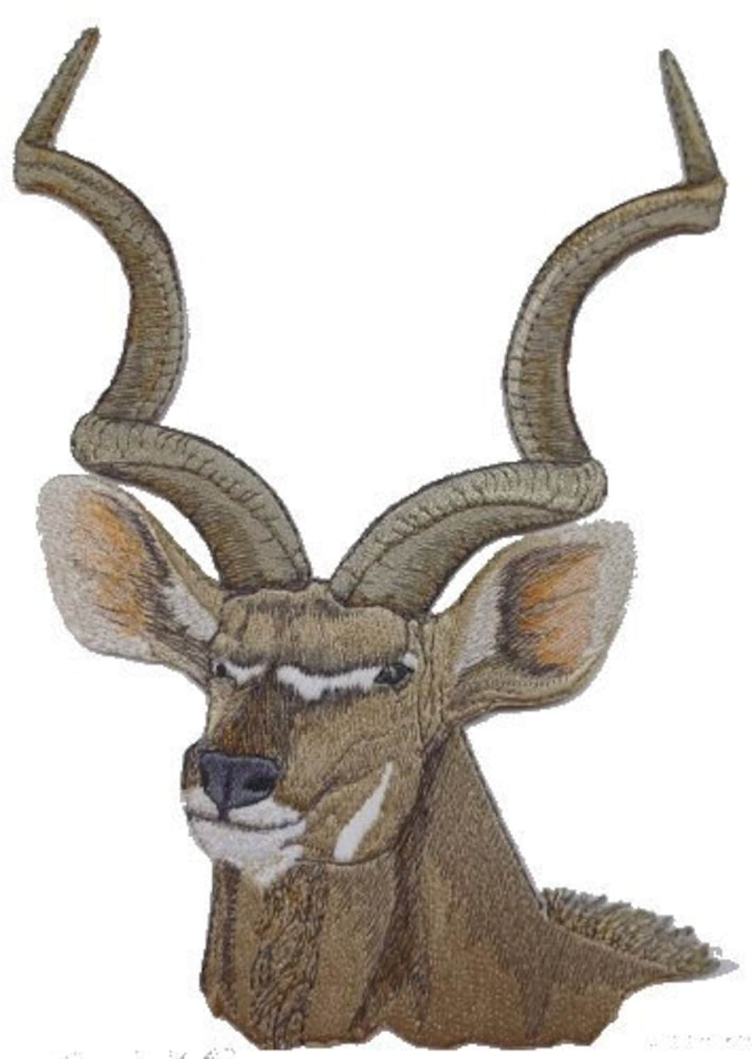 Kudu African Antelope Embroidered Patch 6" X 8.5" - Etsy