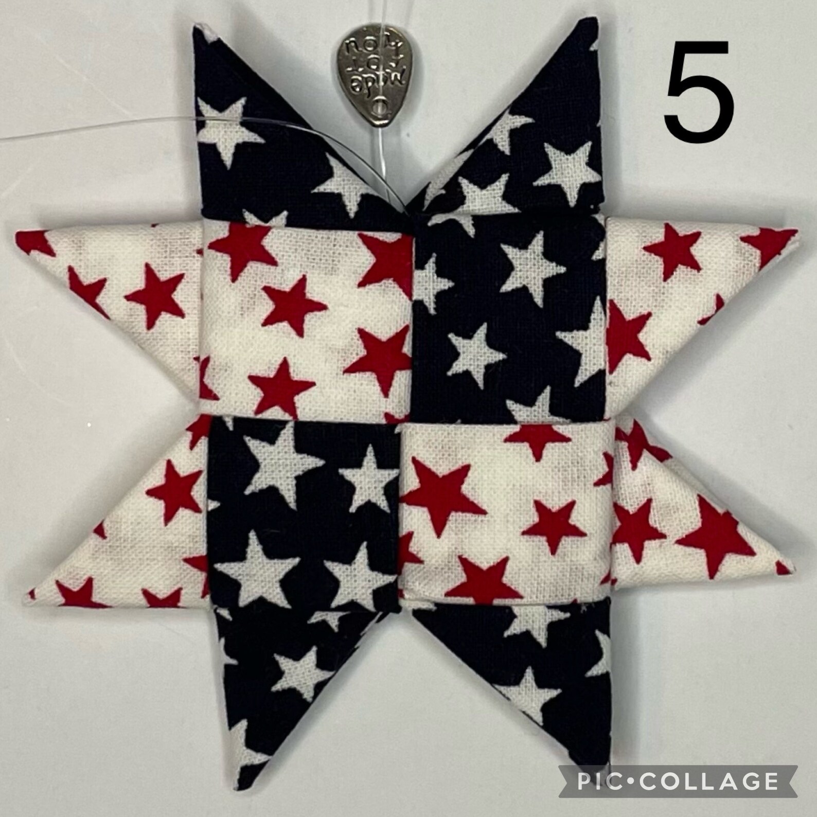 Mix & Match Hand Folded Fabric Stars, Fabric Ornament, Folded Star ...