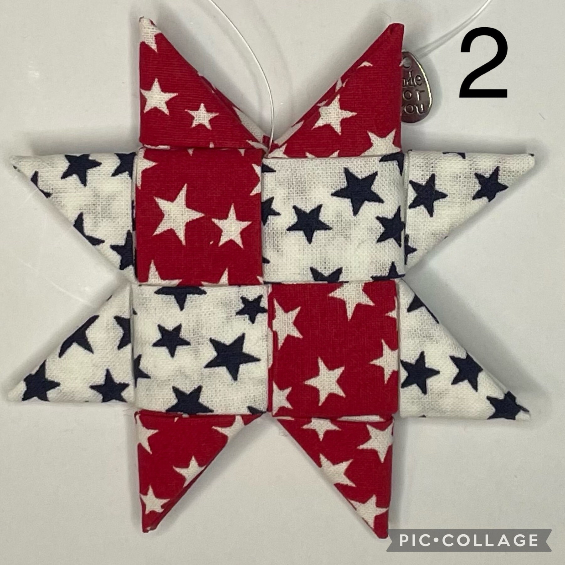 Mix & Match Hand Folded Fabric Stars, Fabric Ornament, Folded Star ...