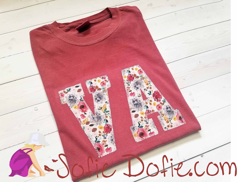 Custom State Abbreviation Shirt, Long Sleeve Shirt, Embroidered ...
