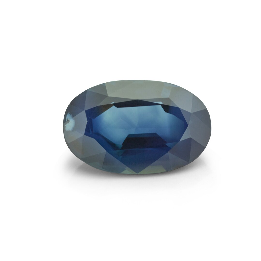 2.29 Carat Natural Blue Sapphire Oval Cut. Dark Blue Natural Sapphire ...