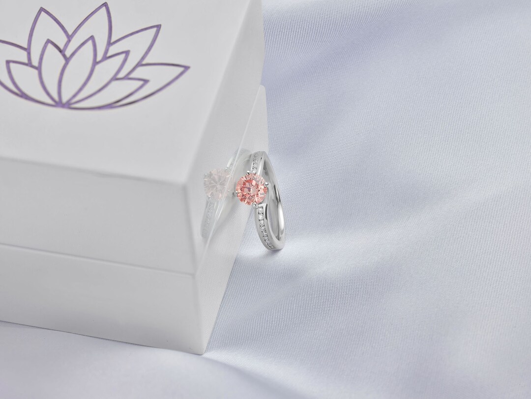 Pink Diamond Engagement Ring Pink Diamond Lab-grown Diamond Diamond ...