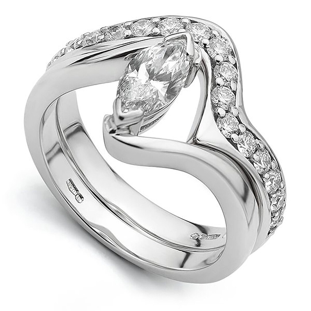 Custom Made Wedding Ring Shaped to Fit Wedding Ring Bespoke Wedding ...