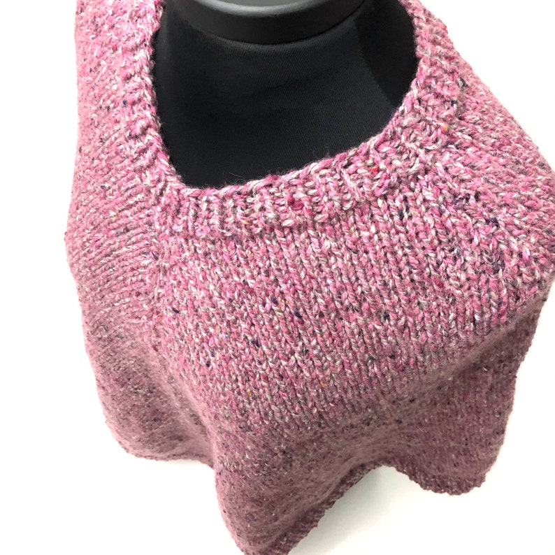 Basic Adult Poncho PDF Knitting Pattern Knit Wrap Using DK - Etsy