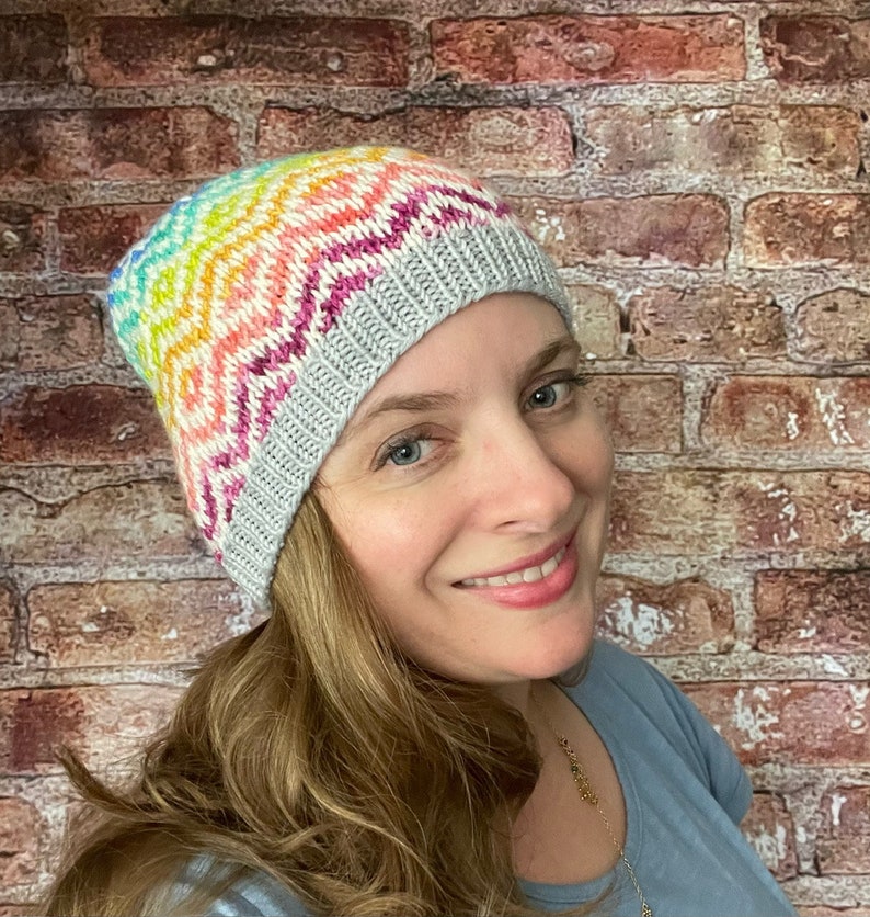 Kismet Hat - Worsted Weight Hat in Stranded Colorwork Knitting Pattern ...