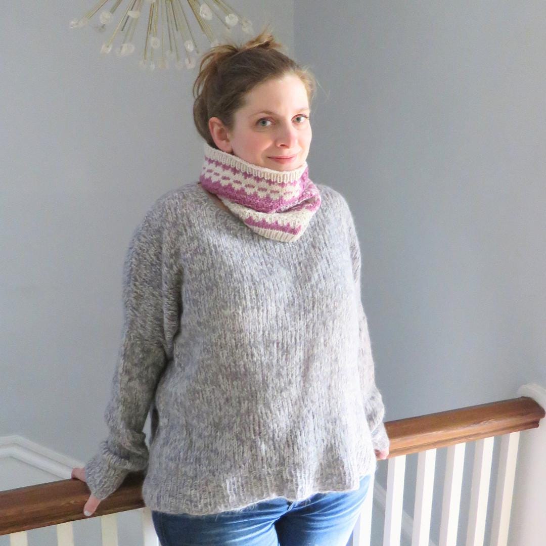 Toasty Triangles Cowl Pattern PDF - Easy Striped Knit Design With ...