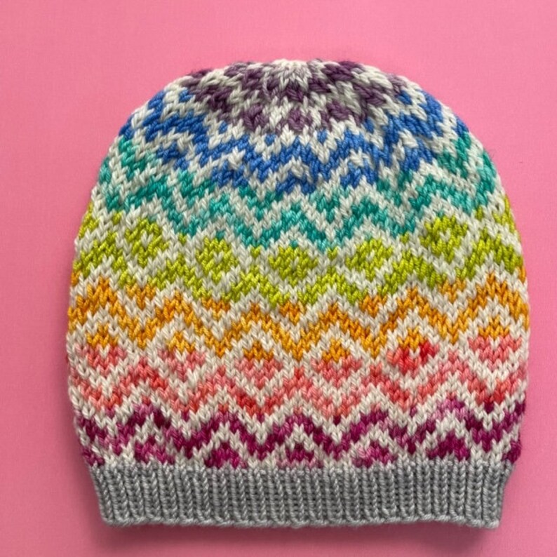 Kismet Hat - Worsted Weight Hat in Stranded Colorwork Knitting Pattern ...