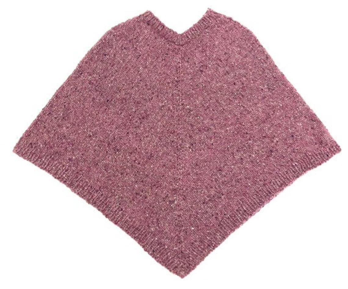 Basic Adult Poncho PDF Knitting Pattern Knit Wrap Using DK - Etsy