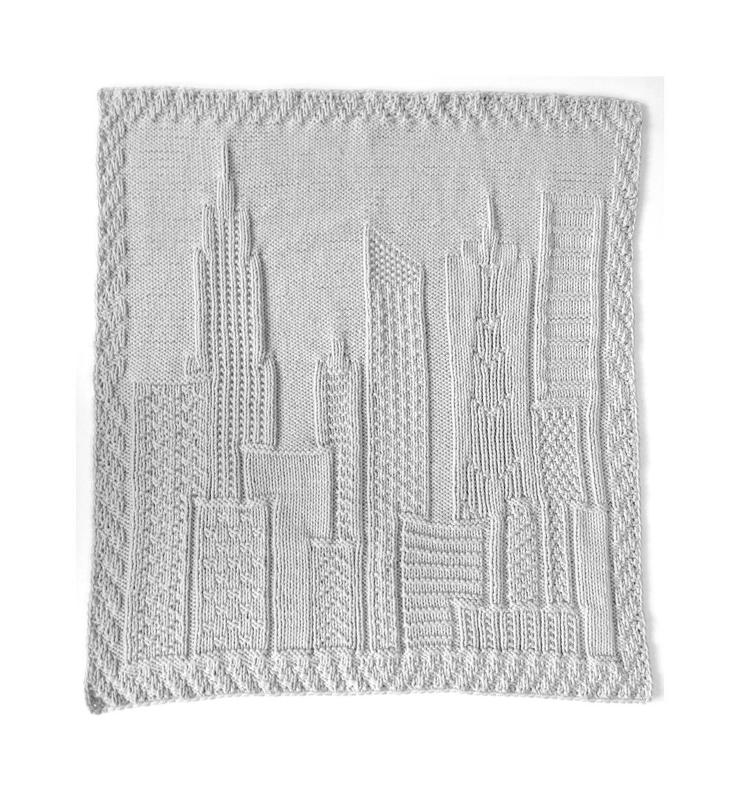 Big Apple Baby Blanket Pattern - Chunky Knit Blanket Featuring the NYC ...