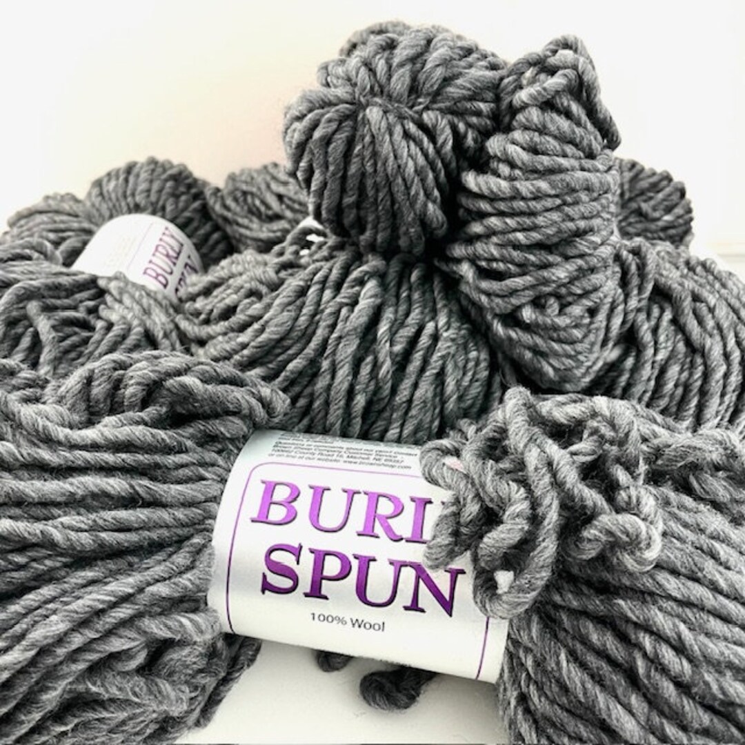 DESTASH - 5 Skeins of Lambs Pride BURLY SPUN Super Bulky Wool Yarn - 40 ...